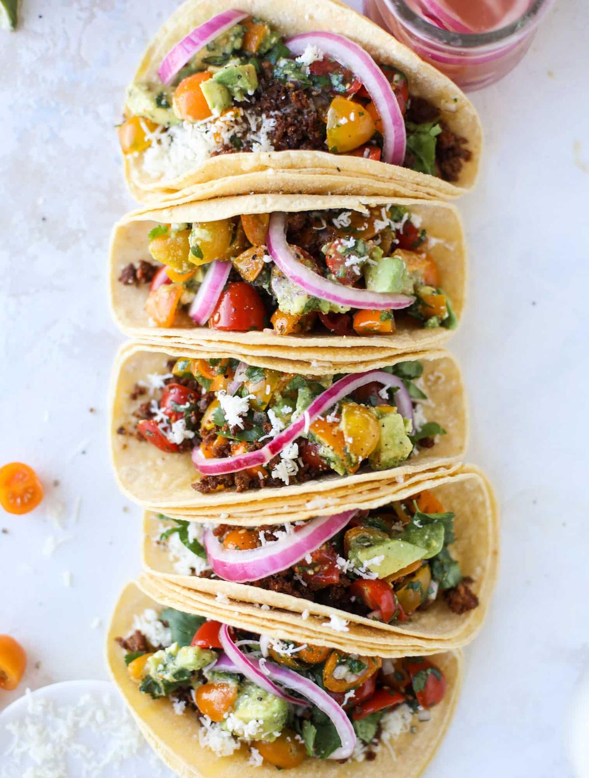 Taco Tuesday Ground Beef Tacos with all the Fixings | WordofMany
